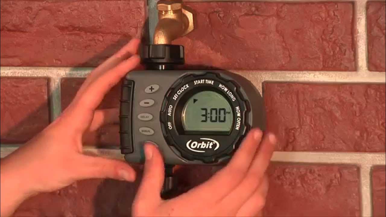 How To Program an Orbit 1-Outlet Hose Faucet Timer (24600) - YouTube