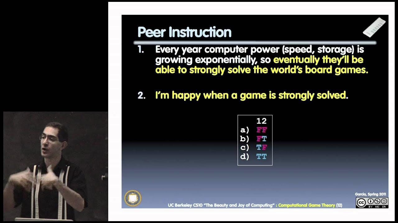 UC Berkeley CS10 Fall 2010 Lecture 22, Computational Game Theory (1080p ...