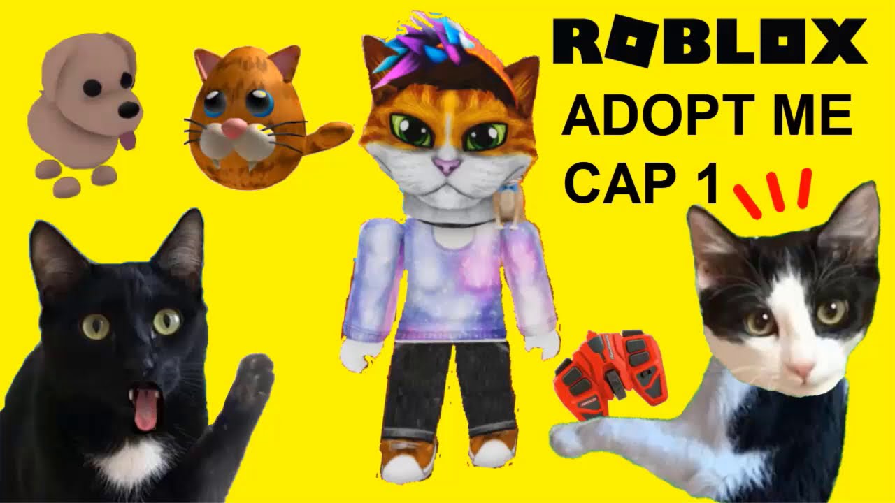 Jugando a ROBLOX ADOPT ME por primera vez con mis gatos Luna y Estrella ...