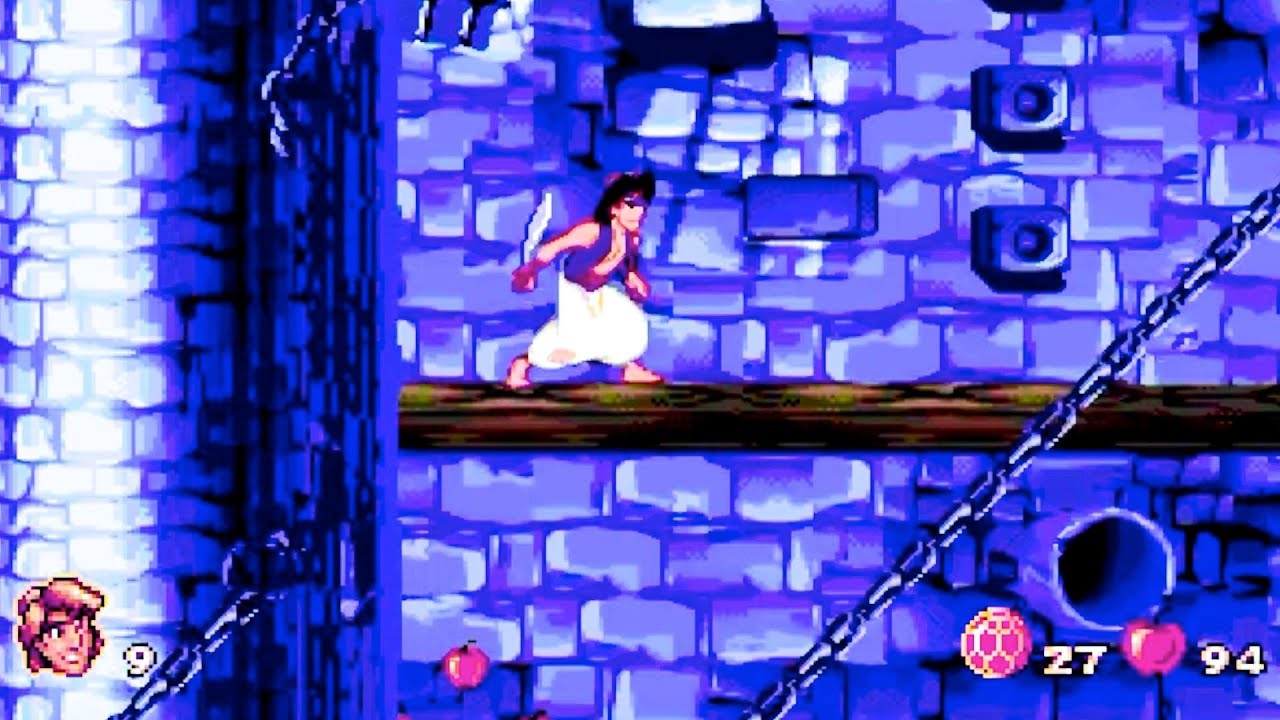 ALADDIN Video Game "Sultan's Dungeon" (1993) Sega Genesis - Disney ...
