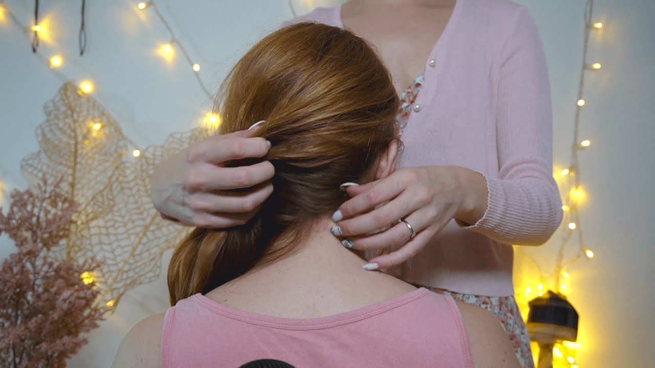 Nape scratching and double brushing| nape focus tingles - no talking ...