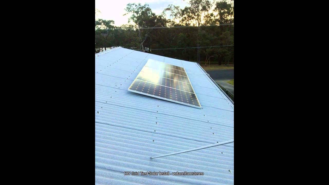 diy home solar grid tied system - - YouTube