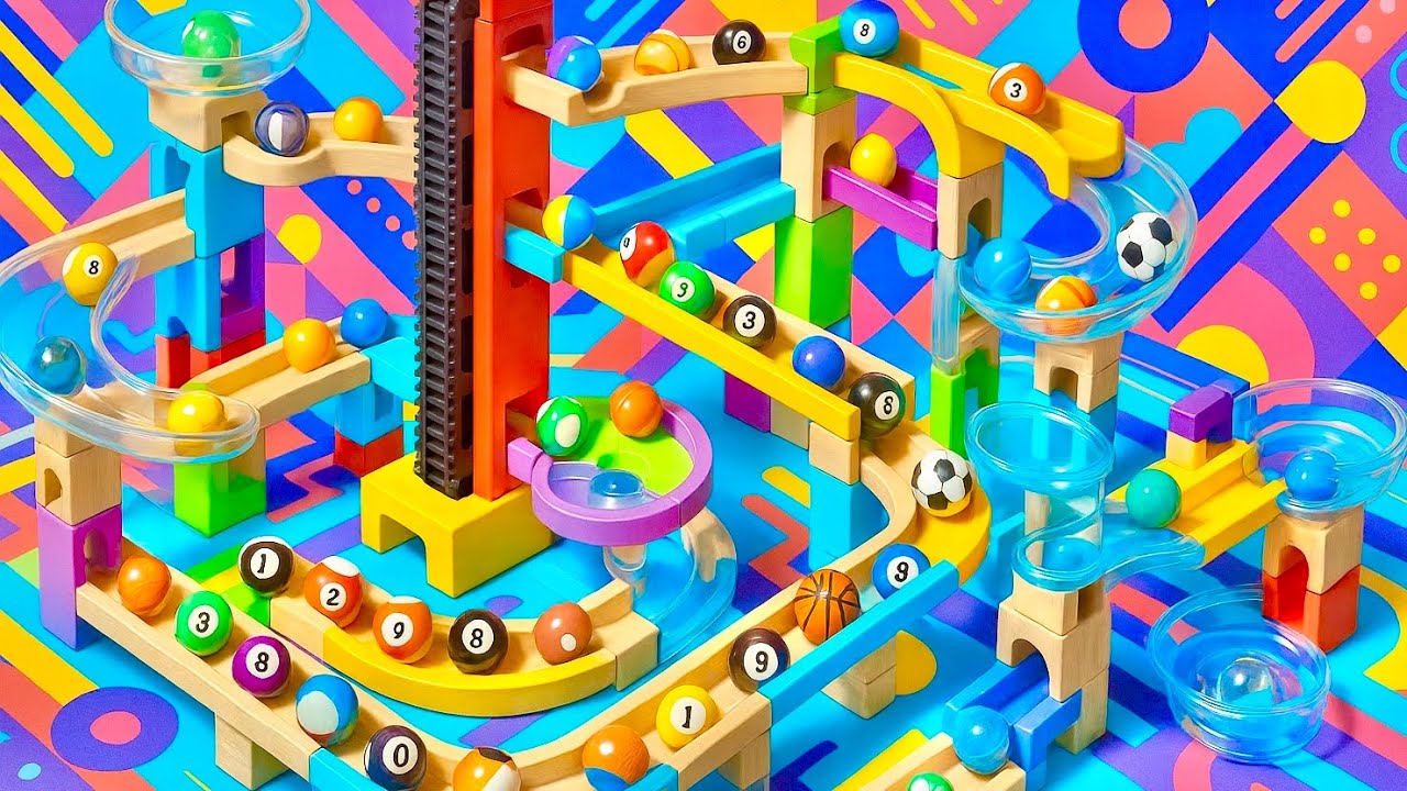 Marble Run Race ASMR Rollercoaster ADHD Calm Supportive Visual Journey ...