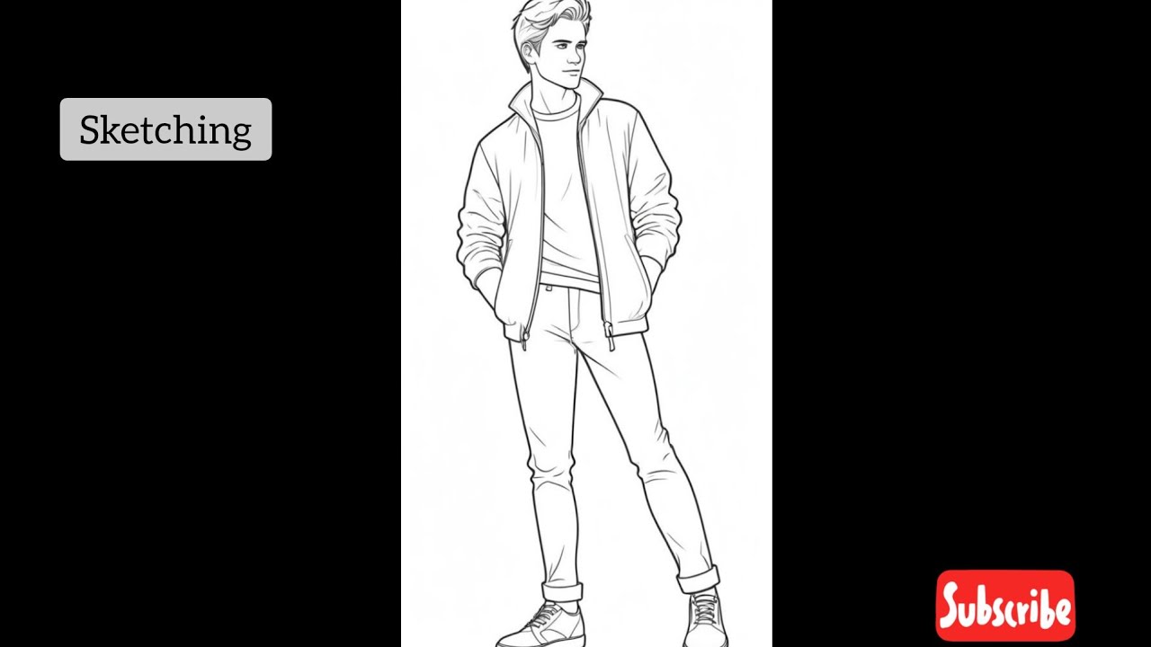 how to draw anime || How to draw anime body (male) from scratch for ...