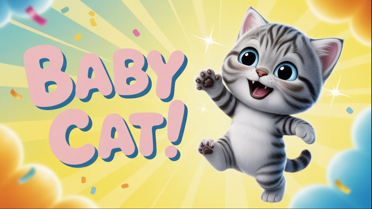 Baby Cat 🐱 | Baby Shark Remix | Low Stimulation Fun Meow Meow Cat Song ...
