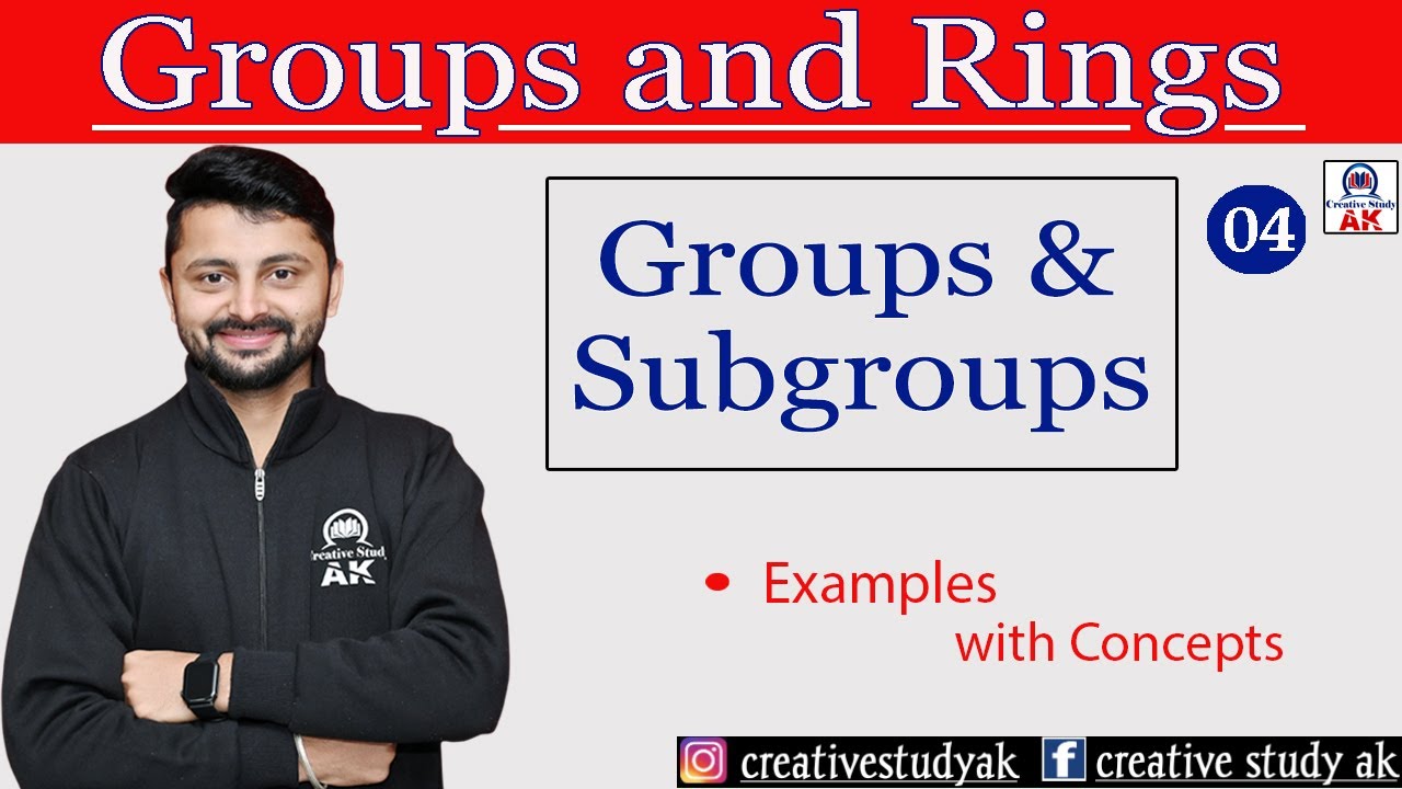 Lec 04 | Groups And Subgroups | Examples | Groups and Rings | BA/Bsc ...