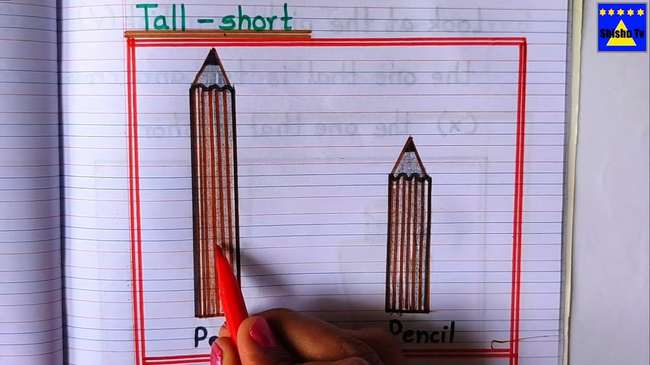 Learn Tall and Short concept with easy worksheet for kids | @Shishu Tv ...