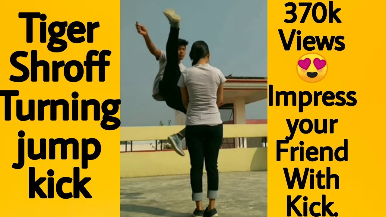 Jump Turning outer kick Tiger shroff best kick &Taekwondo kick - YouTube