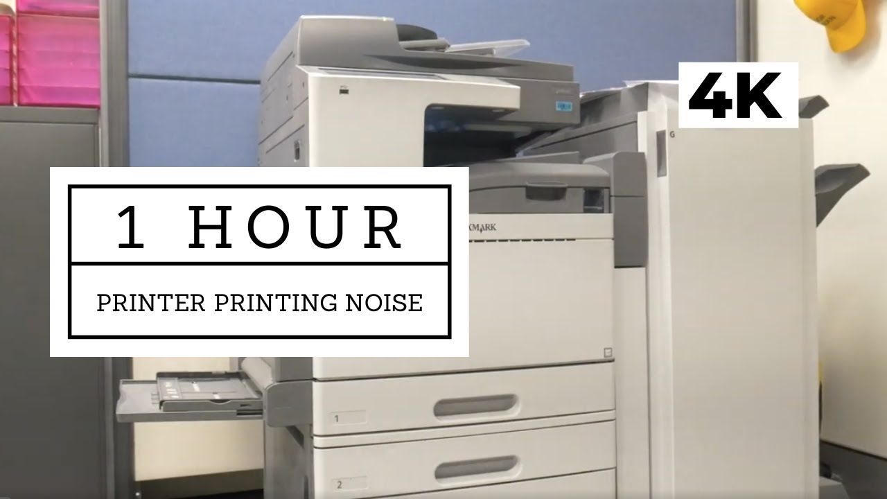 Relaxing printer printing noise 1 hour background white noise ambience ...