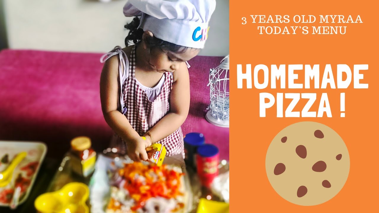 3 year old cooking her own pizza | Kids making Pizza | Homemade Pizza ...