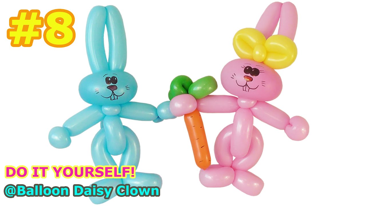 Balloon Bunny Rabbit TUTORIAL balloon decoration ideas - YouTube