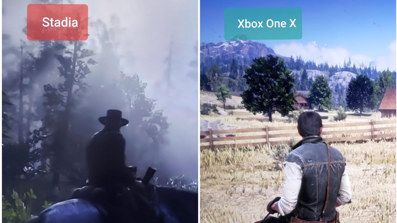 Red Dead Redemption 2 : Google Stadia vs Xbox One X Comparison HDR ...