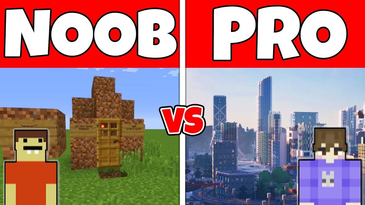 Minecraft NOOB VS PRO: GIANT CITY BUILD CHALLENGE - YouTube