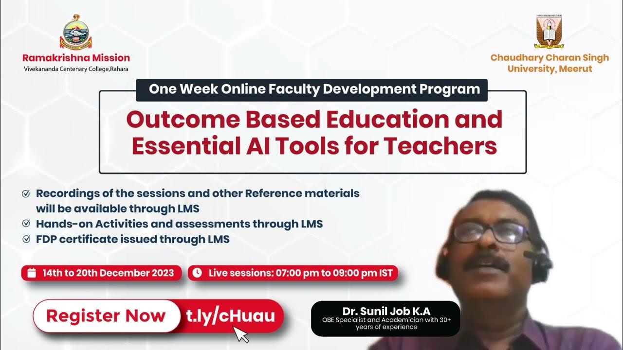 National Online FDP on Outcome-Based Education and Essential AI Tools ...