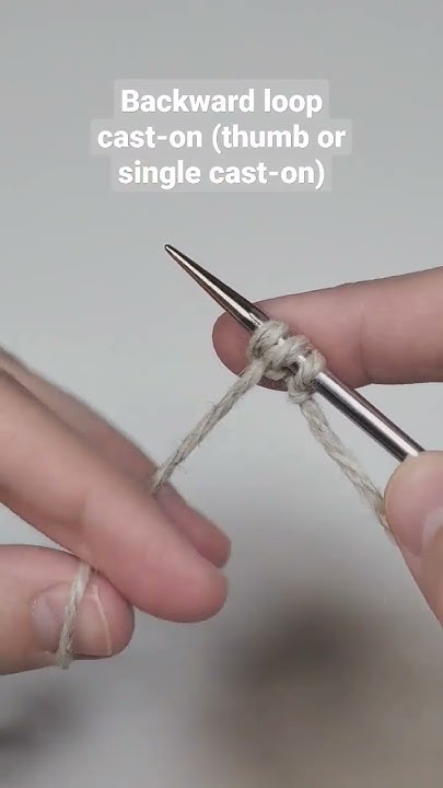 Backward loop cast-on, also known as thumb or single cast-on - YouTube