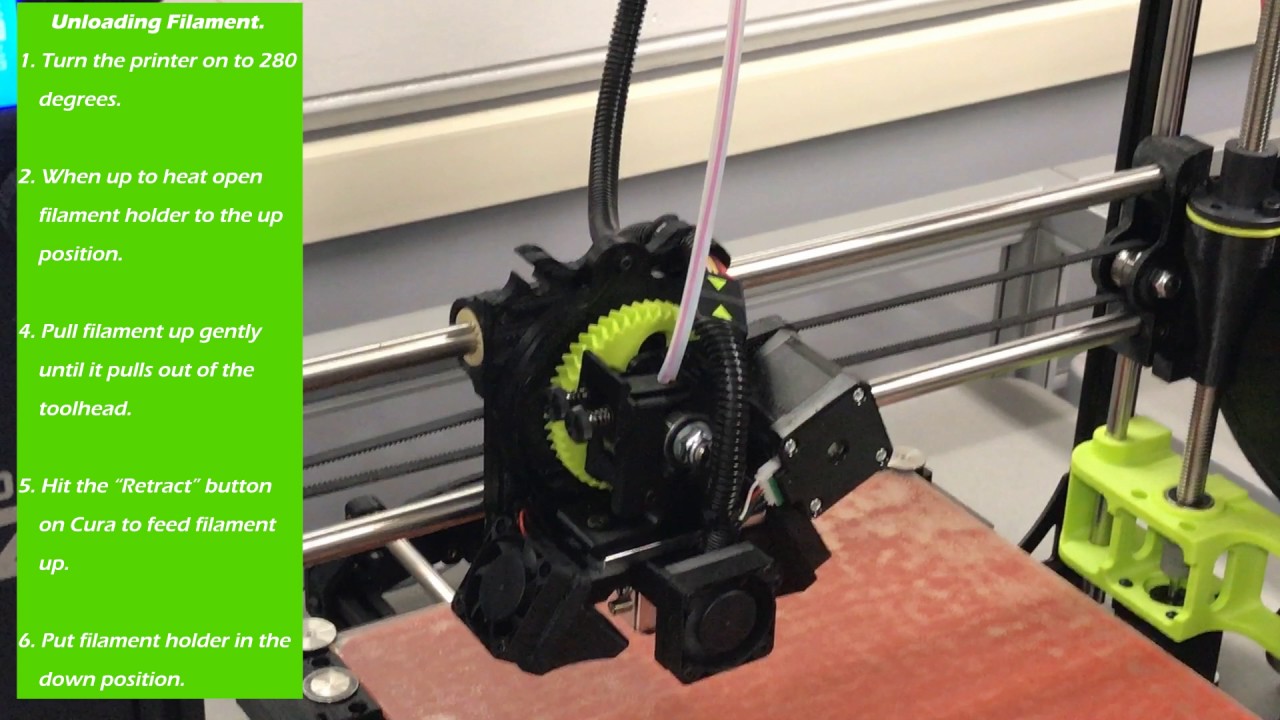 #4 Loading and Unloading Filament on Lulzbot - YouTube
