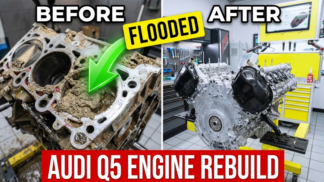 Audi Q5 3.0T EA837 Engine Rebuild: Full Overhaul After Water Damage ...