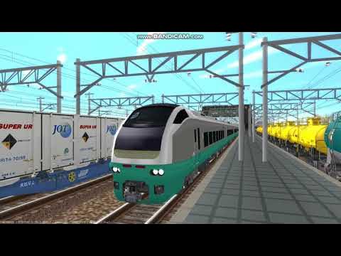 鉄道模型シミュレータ―VRM5版特急電車2 E653系フレッシュひたちグリーンレイク（緑）昼 - YouTube