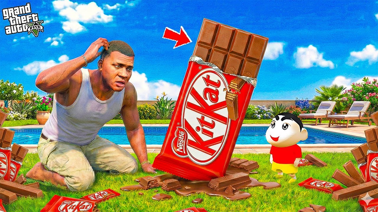 Franklin Fight For World's BIGGEST KIT KAT CHOCOLATE😱 Most Tasty Life ...