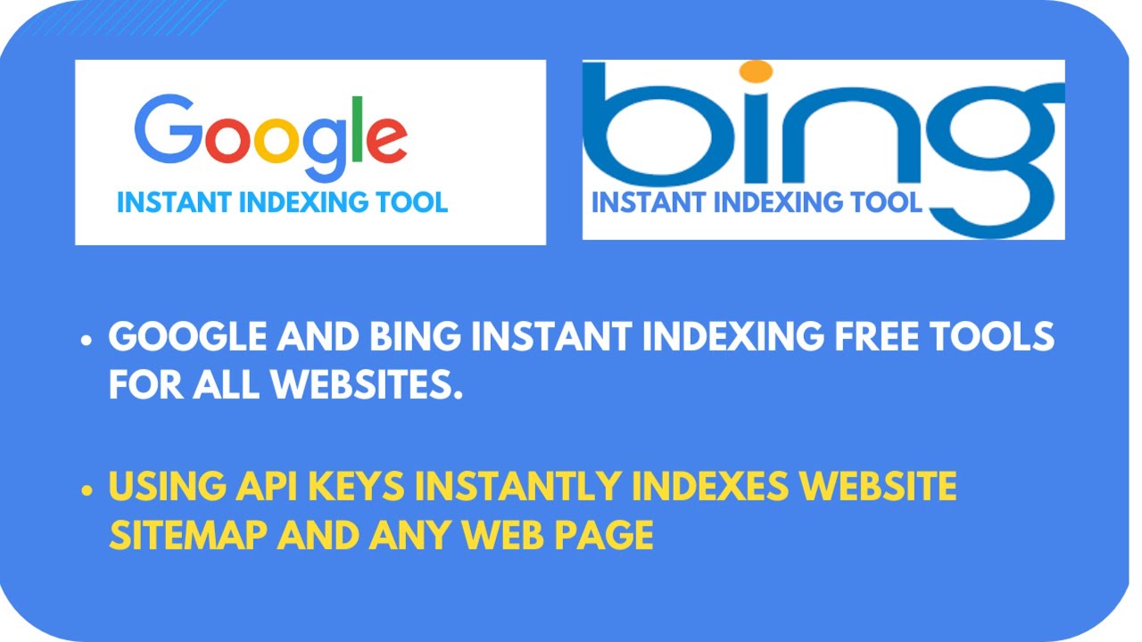 Online Instant Indexing Of Website On Google & Bing Using Online Free ...