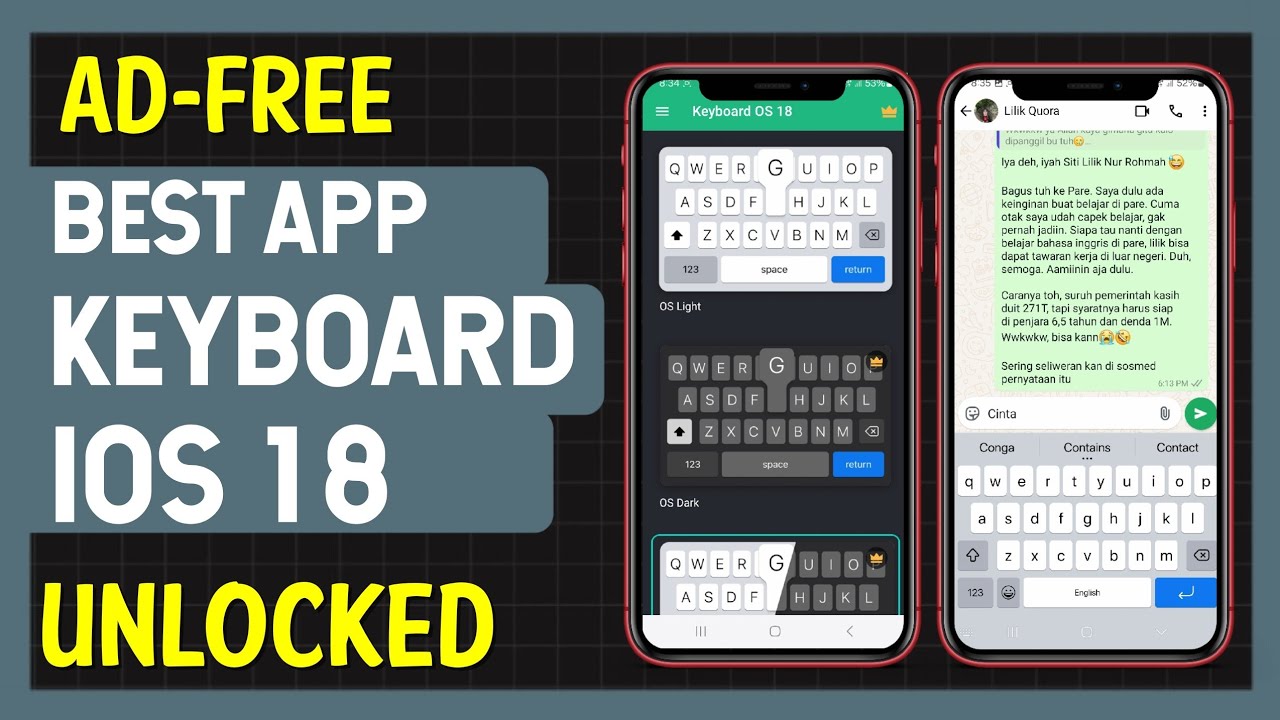 Best Free Keyboard OS 18 App for Android - YouTube
