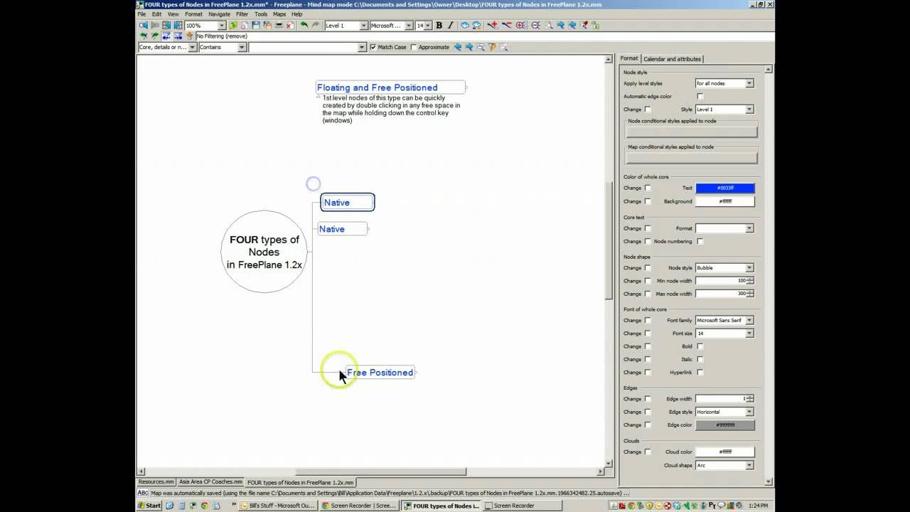 Node interaction in Freeplane 1.2.x - YouTube