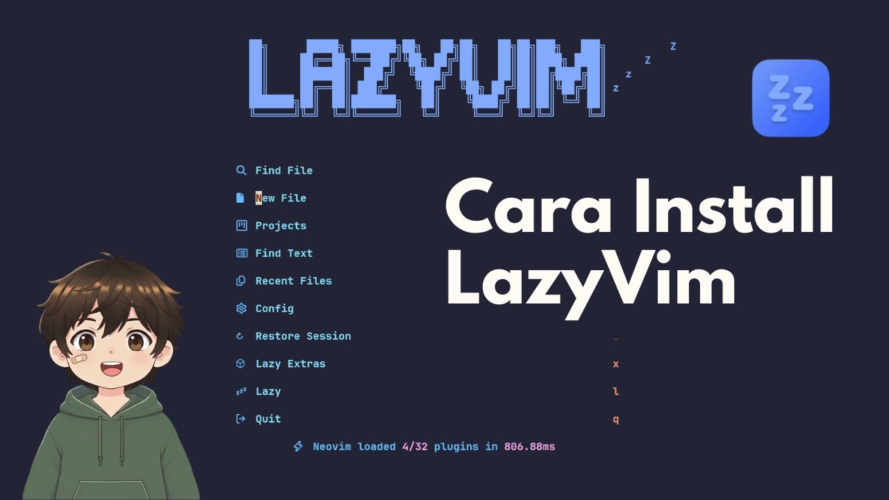 Cara Install LazyVim 2026: Setup Neovim! [vTuber Indonesia] - YouTube