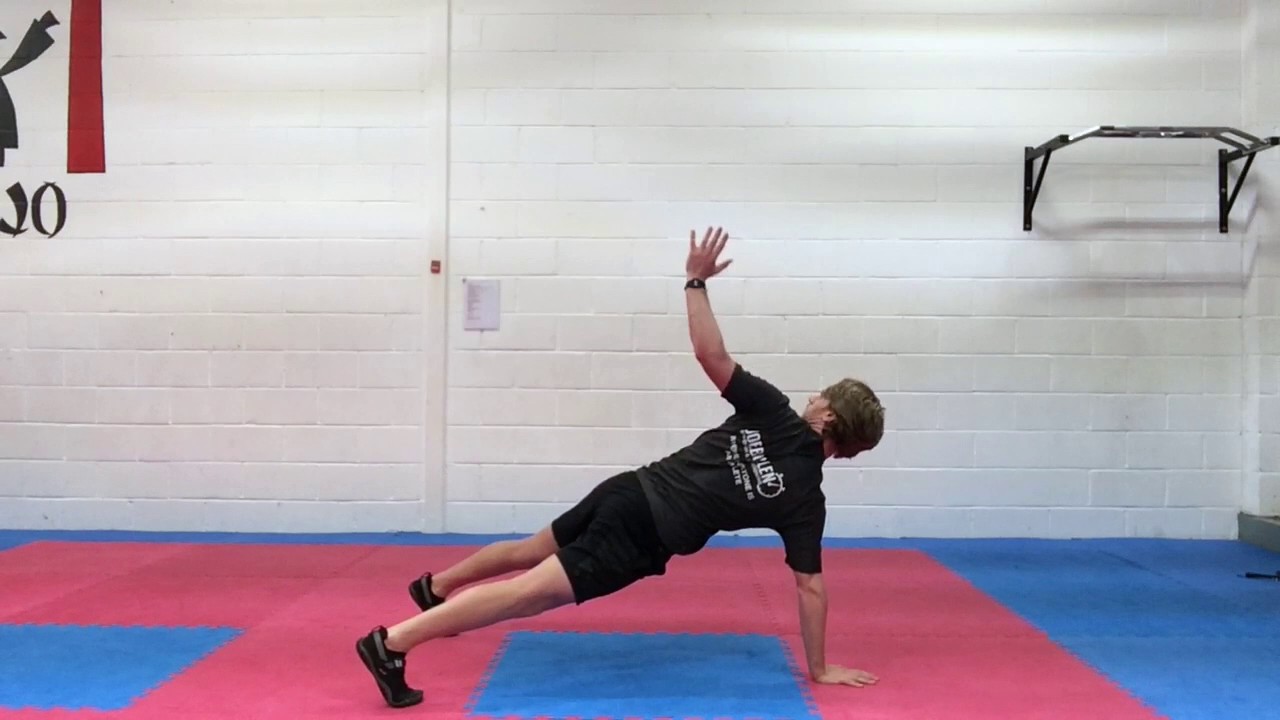 Plank from Push Up with T Spine Rotation - YouTube