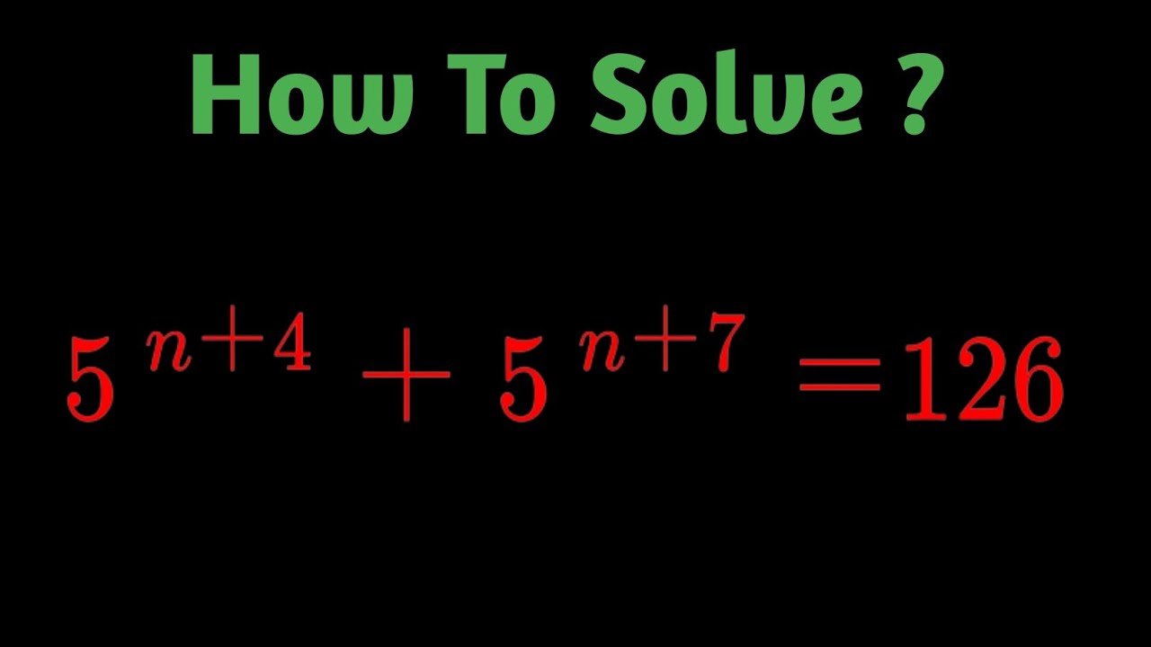 A Nice Exponential Equations🔥 Math Olympiad Youtube