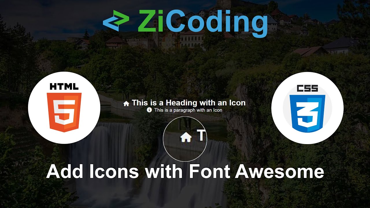 How to Add Icons to Headings and Paragraphs Using Font Awesome | Easy ...