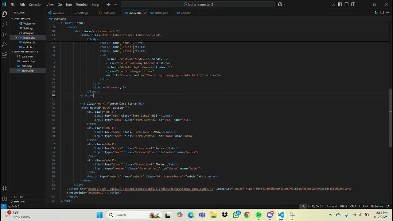 CRUD DAN JSON - YouTube