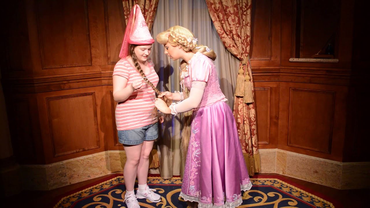 Rapunzel braiding my long hair at Walt Disney World! - YouTube