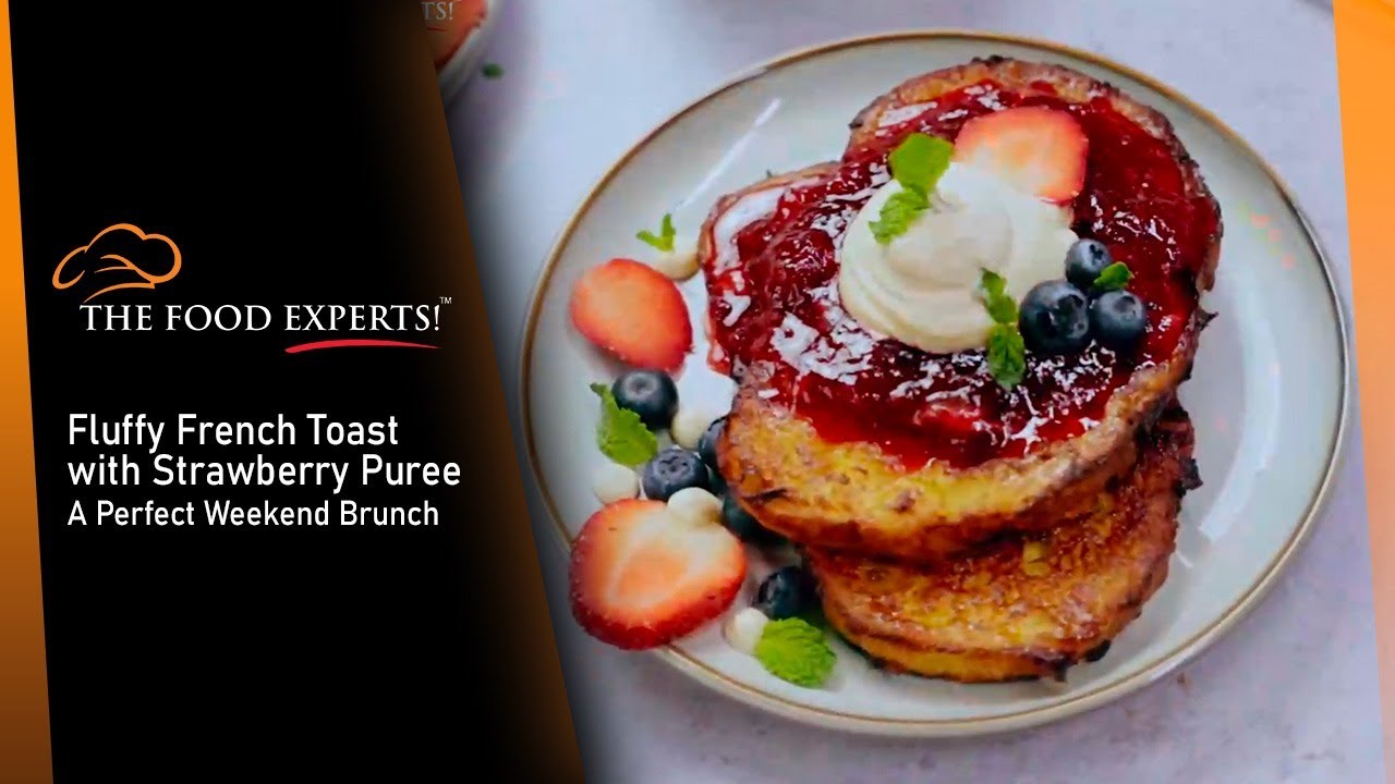 Fluffy French Toast with Strawberry Puree - YouTube