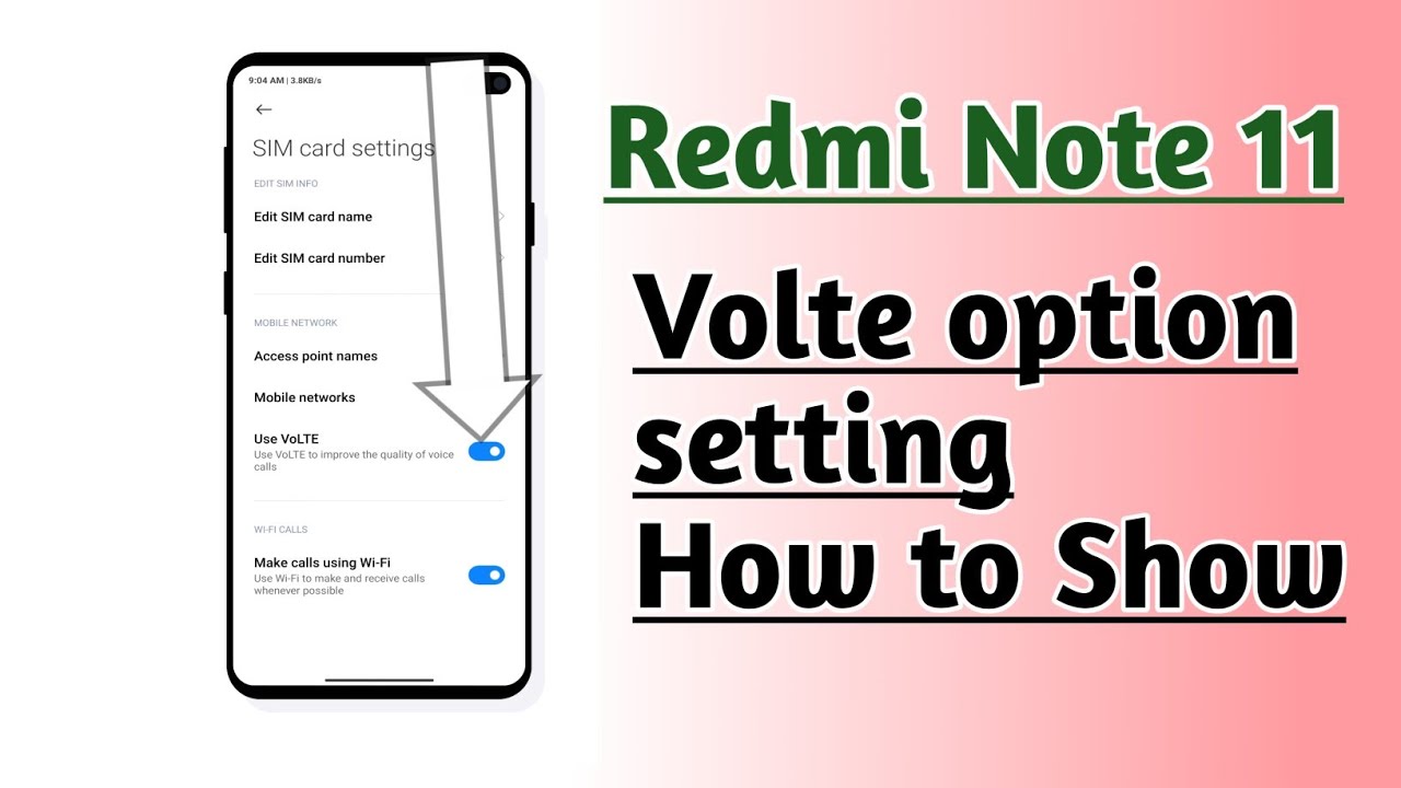 Redmi Note 11 Volte option setting How to Show - YouTube