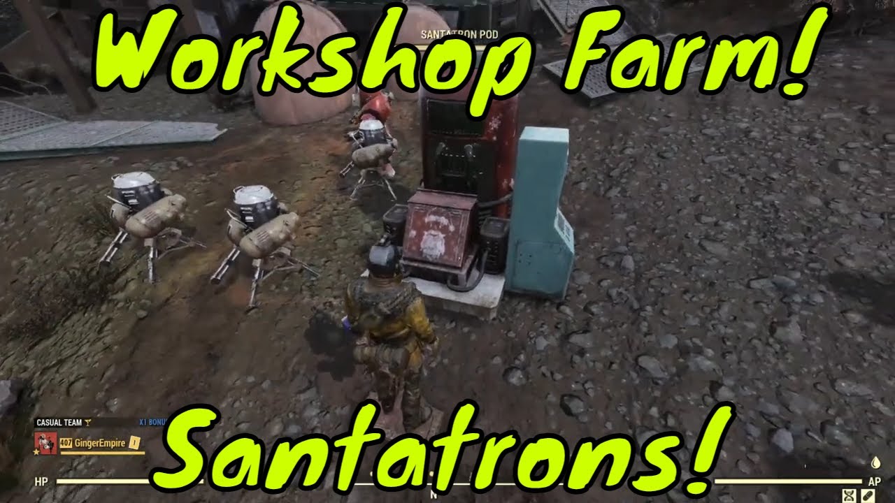 Fallout 76 How To Santatron GIFT FARM - YouTube