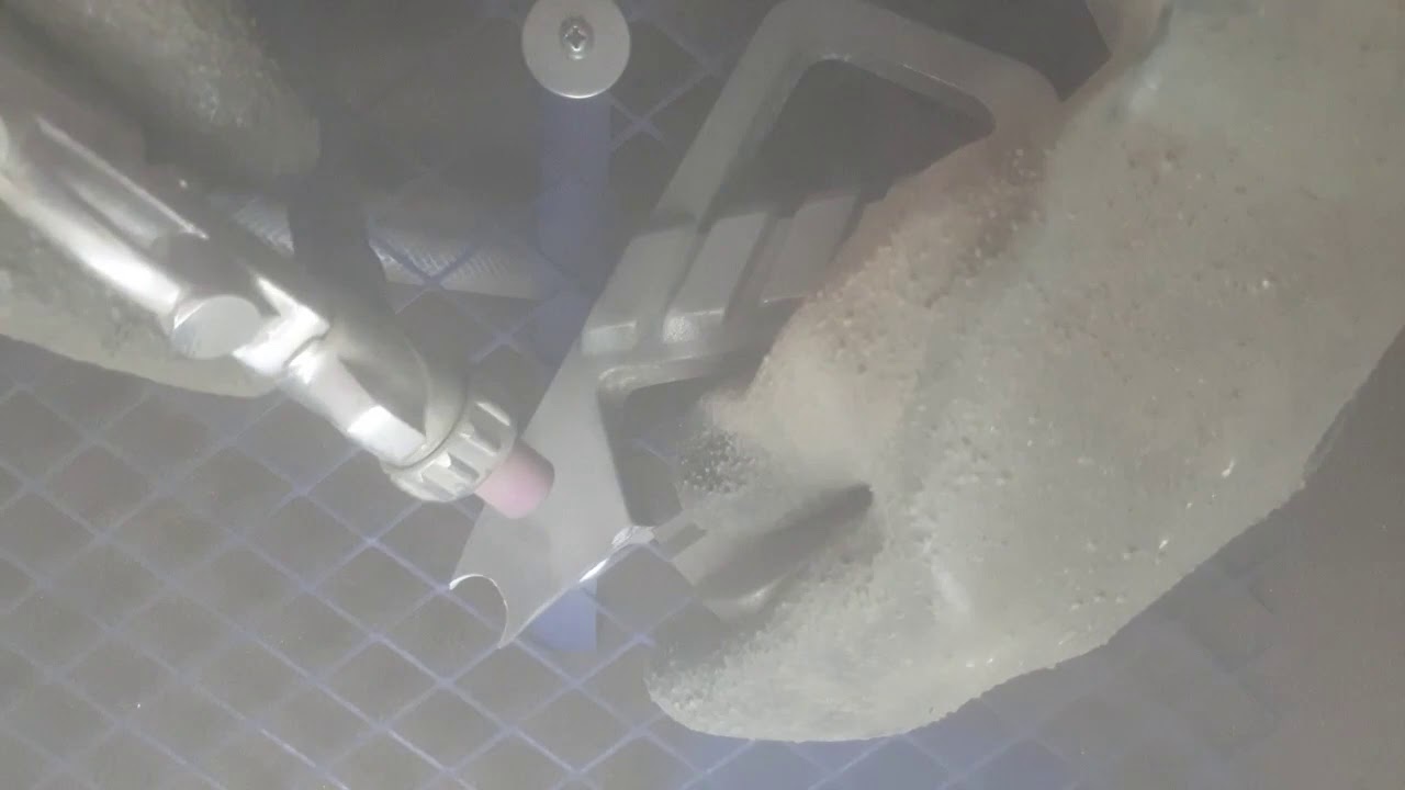 Mechpro 90ltr sandblasting cabinet test run - YouTube