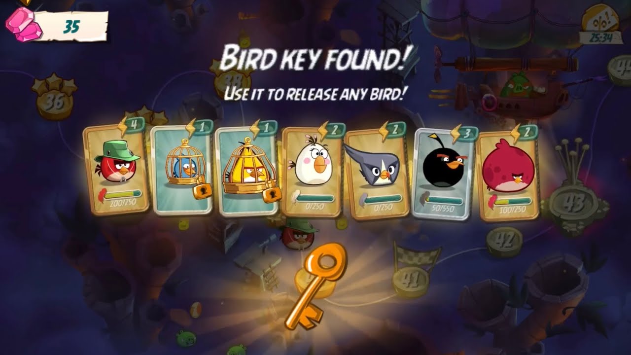 Bird key found 😝 Unlock new bird | Angry Birds 2 Rovio gameplay 🎮🎮 ...