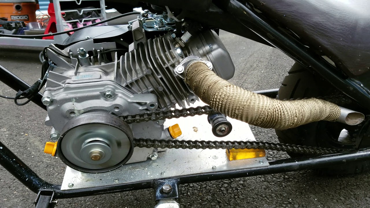 Predator 212cc mini chopper build testing done - YouTube