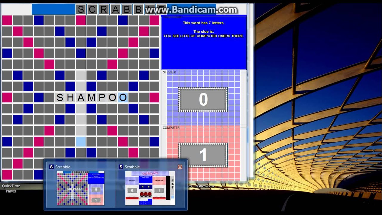 Scrabble PC game 3rd attempt - YouTube