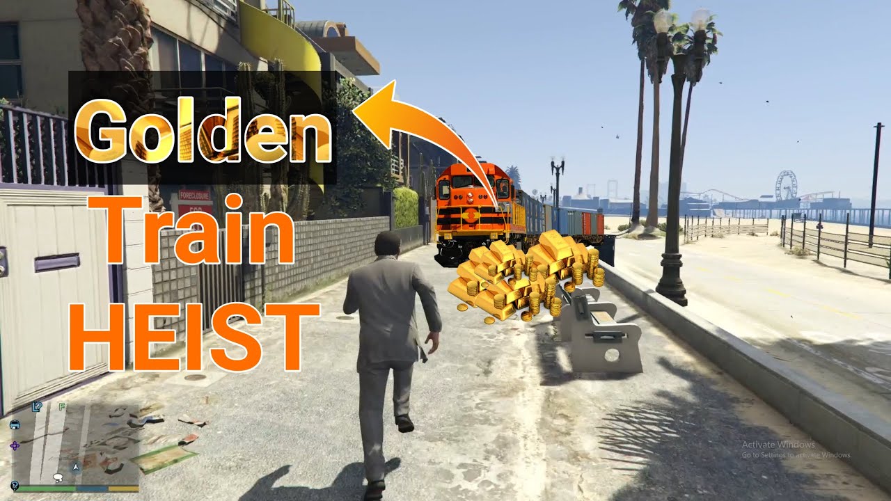 robbing golden train in gta 5 | golden train heist - YouTube