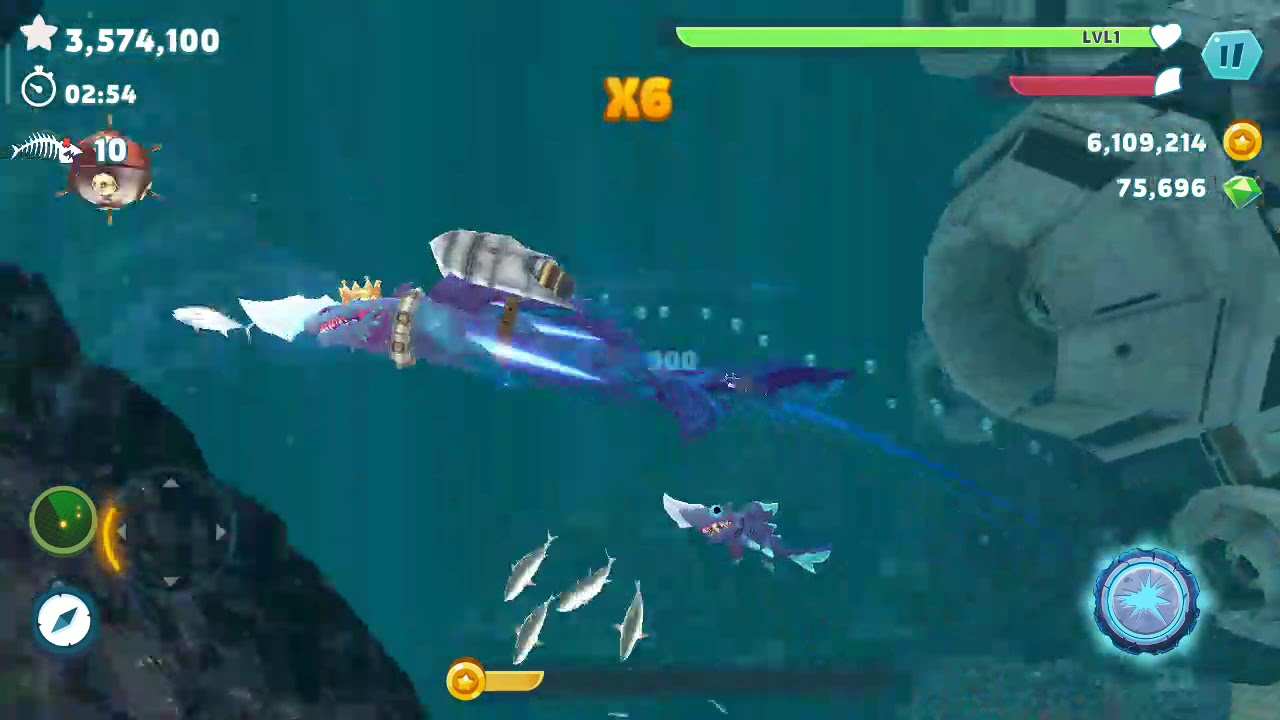 Hungry shark evolution Unlock Luminite Narrallyclyus shark new update 8 ...