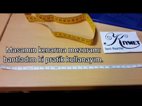 Masamın kenarına mezuramı bantladım ki pratik kullanayım📌