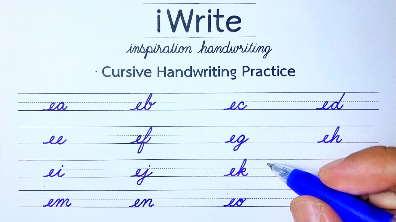 How to write in cursive | English cursive handwriting practice | Join ...