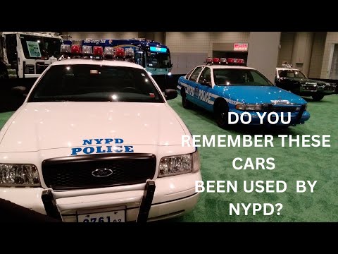 PAST VEHICLES THAT BEEN USED BY NYPD. VEHICLES ON DISPLAY AT AUTO SHOW ...