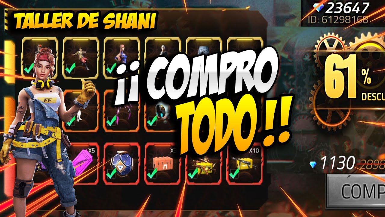**CONSIGO TODO** el TALLER DE SHANI // Free Fire - YouTube