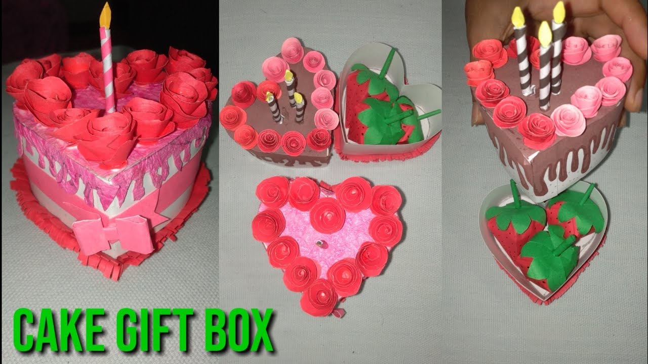 DIY - Paper Cake Gift Box | Birthday /Anniversary gift box | paper ...