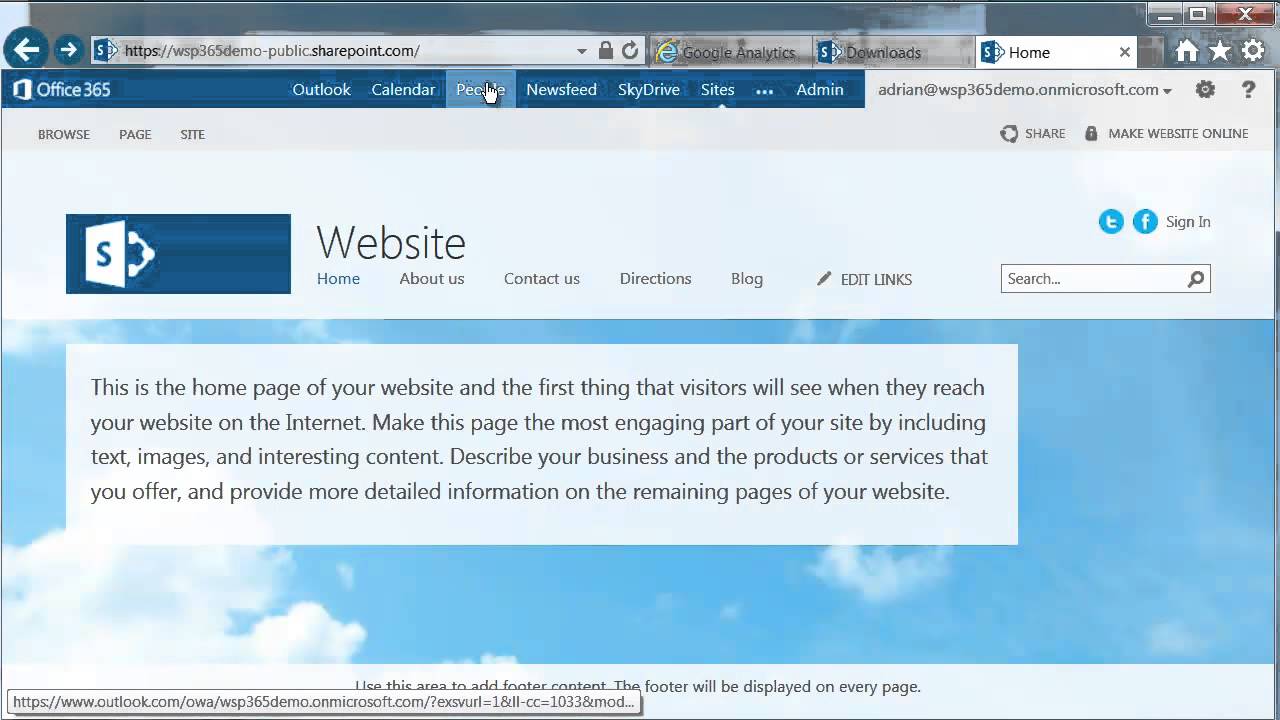 Video Google Analytics on Office 365 SharePoint Online in 5 minutes 2 ...