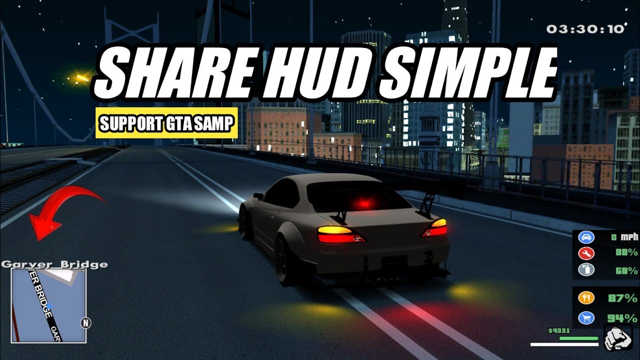 SHARE MOD HUD SIMPLE SUPPORT GTA SAMP - YouTube