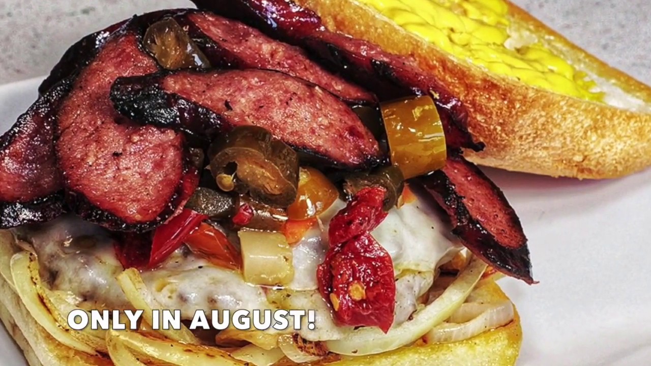 Spicy Ditka Sausage Burger! Vienna Beef Ditka Sausage! - YouTube