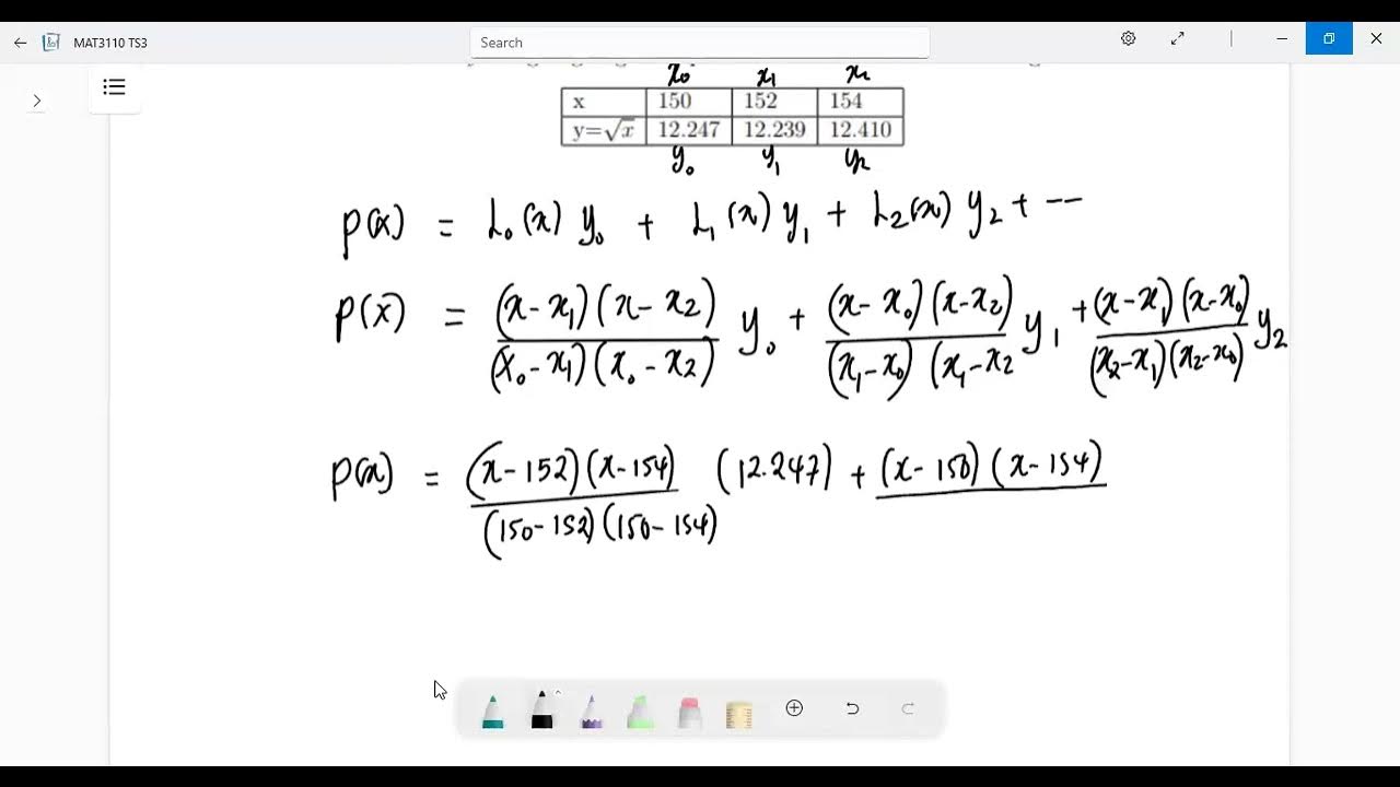 LAGRANGE INTERPOLATION PROBLEM 2 - YouTube